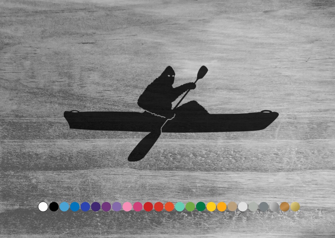 Bigfoot Sasquatch Kayak vinyl decal sticker for car truck 4x4 rv van ...