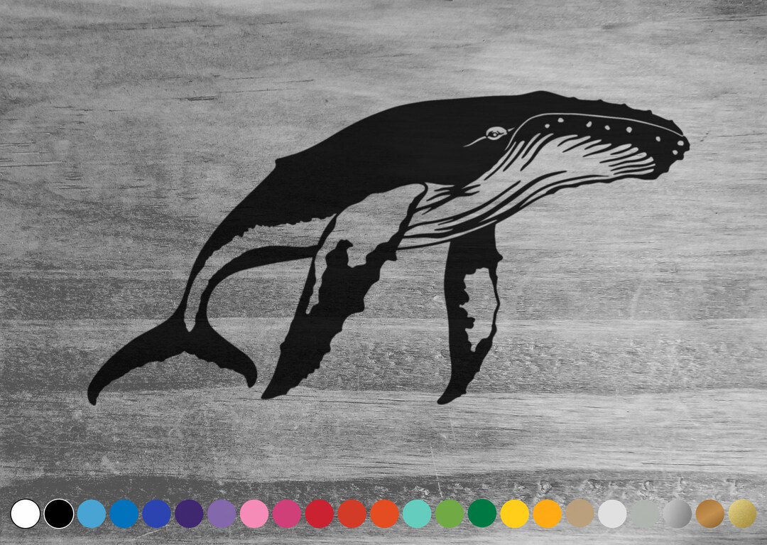 Humpback Whale Vinyl Decal Sticker for Car Truck Rv Camper Van Atv ...