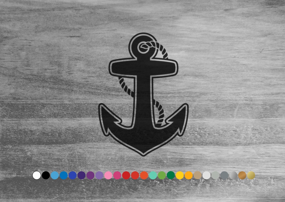 Anchor and Rope Vinyl Decal Sticker for Car Truck Rv Camper Van Window ...