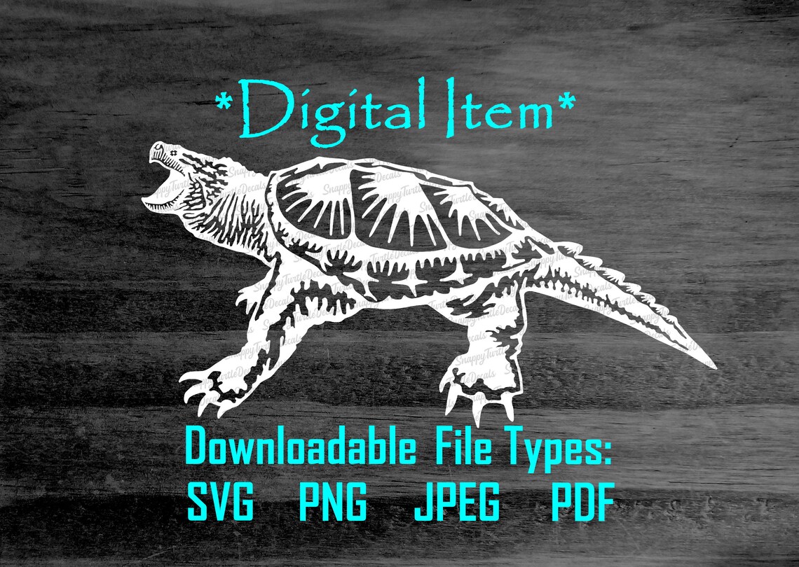 Snapping Turtle Svg Png Jpeg Pdf Digital File Download NOT a | Etsy