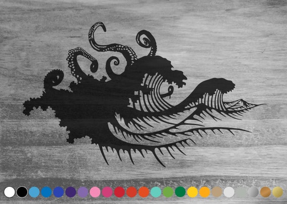 Octopus Kraken Wave Vinyl Decal Sticker for Car Truck Boat Rv - Etsy