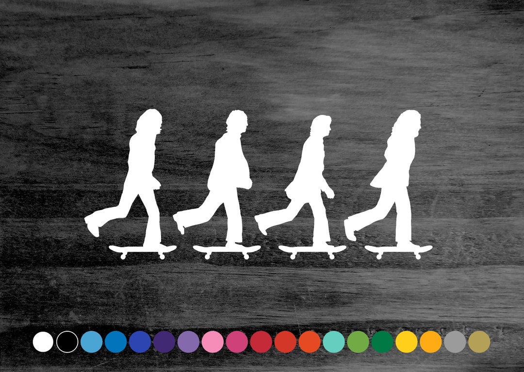 Abbey Road Beatles Skateboard Vinyl Decal Sticker for Car Truck Rv ...