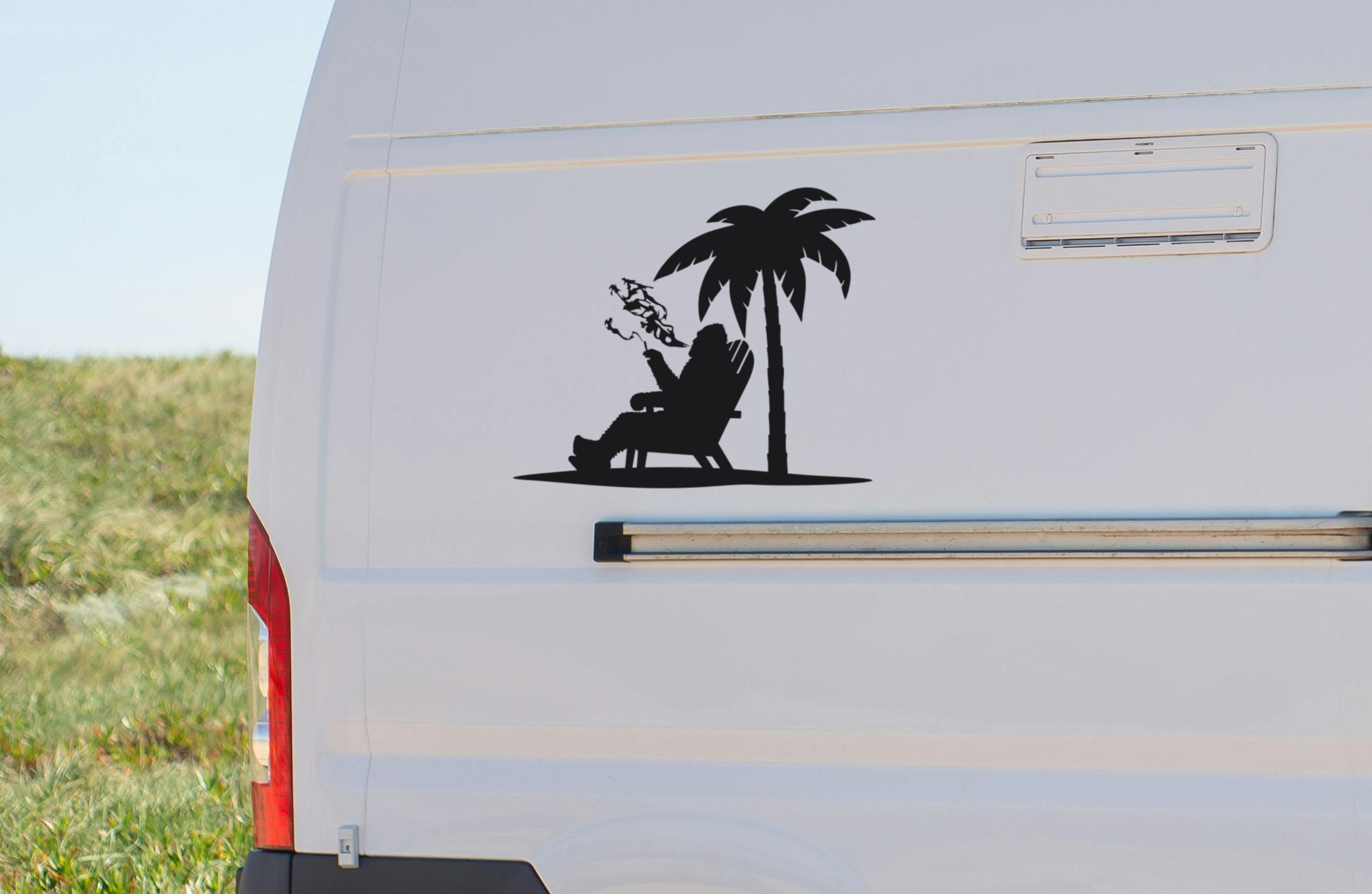 Sasquatch Bigfoot Smoking Vinyl Decal Sticker for Car Truck Rv Camper ...