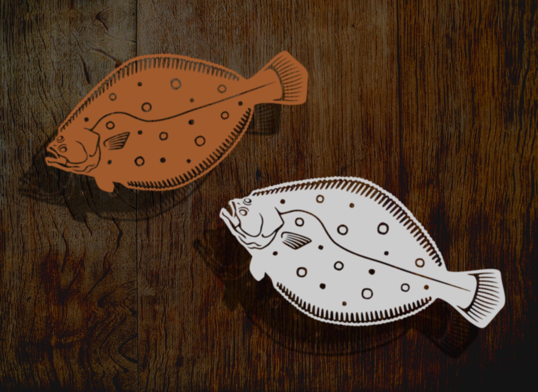 Fluke Flounder Vinyl Decal Sticker for Car Truck Rv Camper Van Atv ...