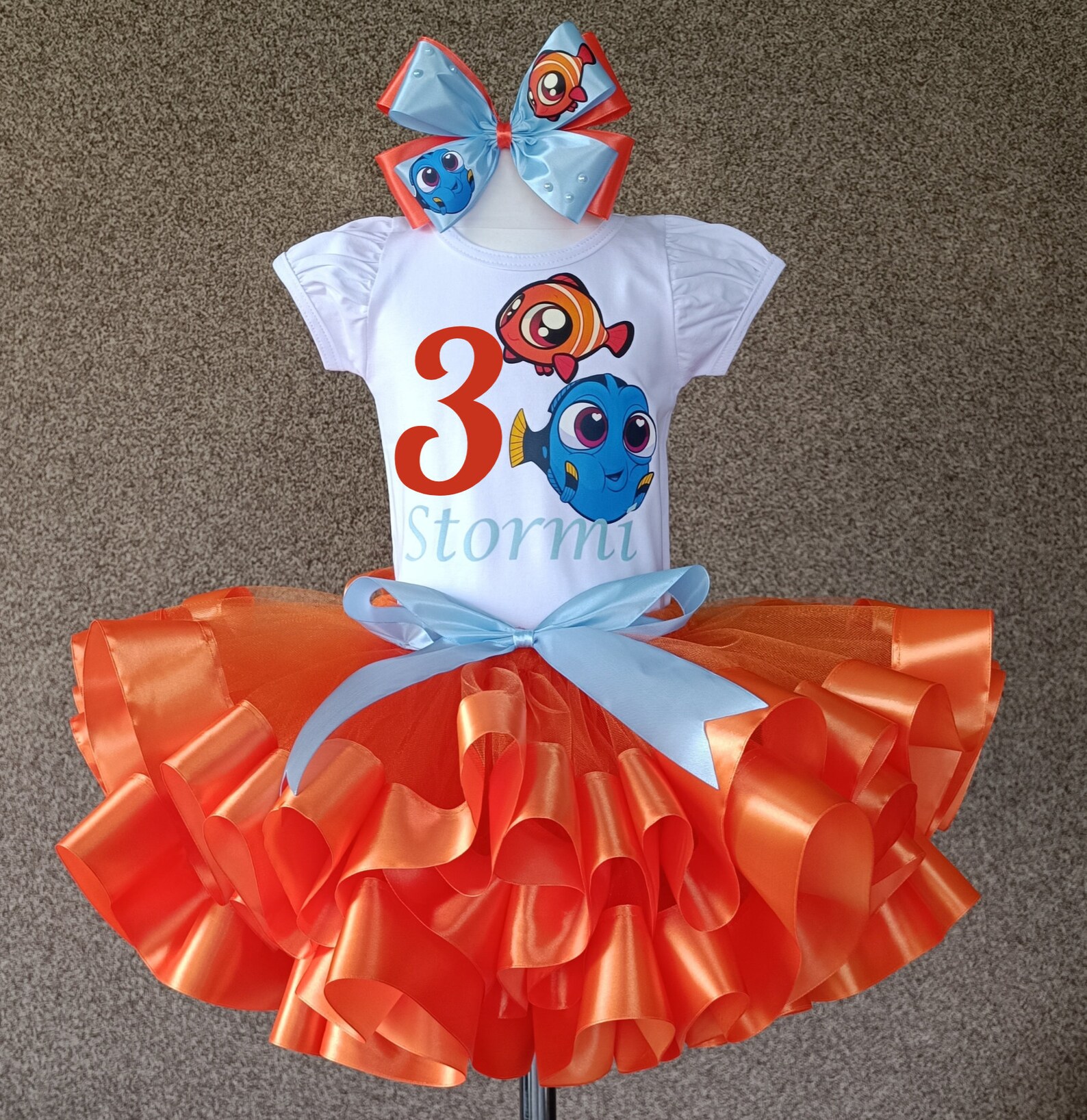 Nemo Dory Birthday Outfit: Personalized Tutu Costume - Etsy