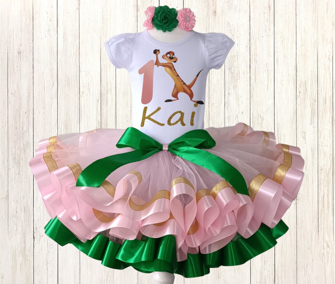 Timon and Pumba Birthday Girl Tutu Set Party Birthday Outfit, Timon ...