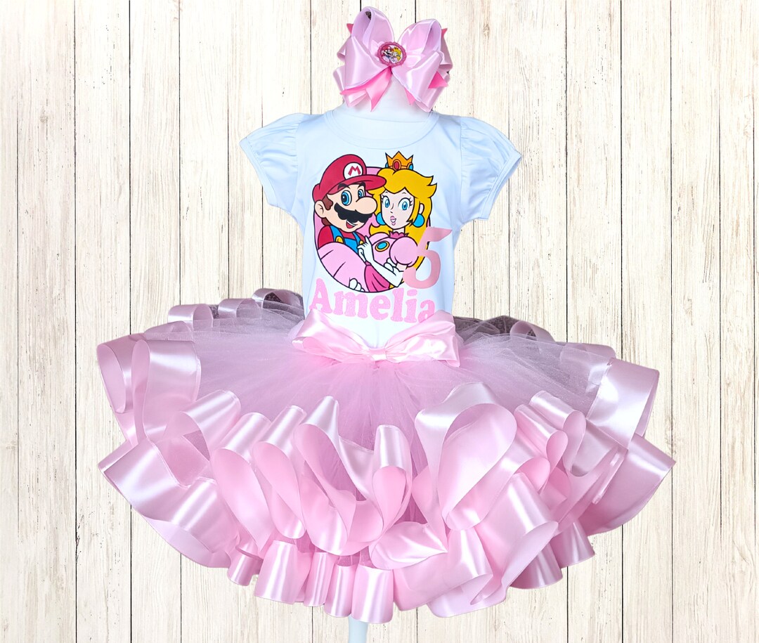 Princess Peach Birthday Outfit Personalized Princess Peach - Etsy