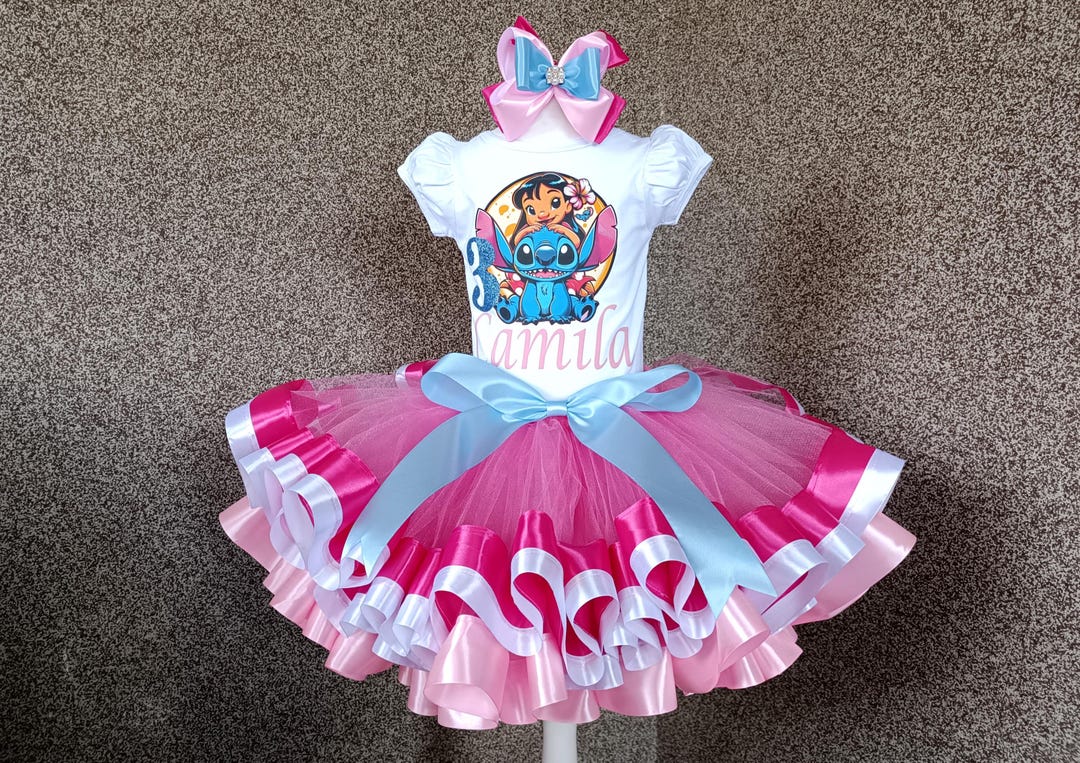 Stitch and Lilo Party Tutu Outfit, Stitch Birthday Party Costume for ...