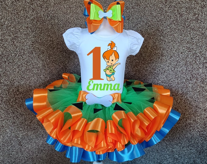 Pebbles Costume, Baby Pebbles Halloween Outfit, Toddler Halloween ...