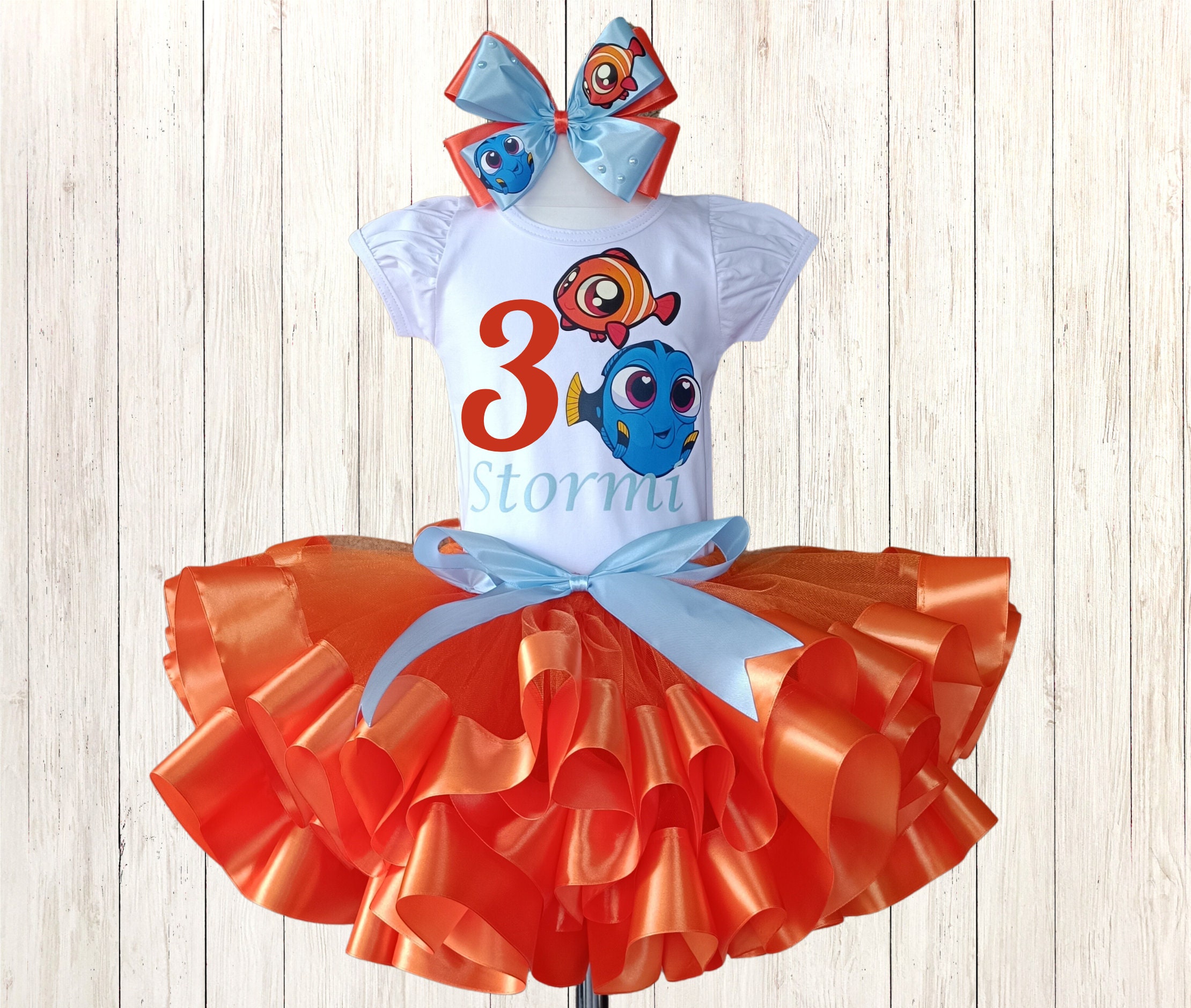 Nemo Dory Birthday Outfit: Personalized Tutu Costume - Etsy