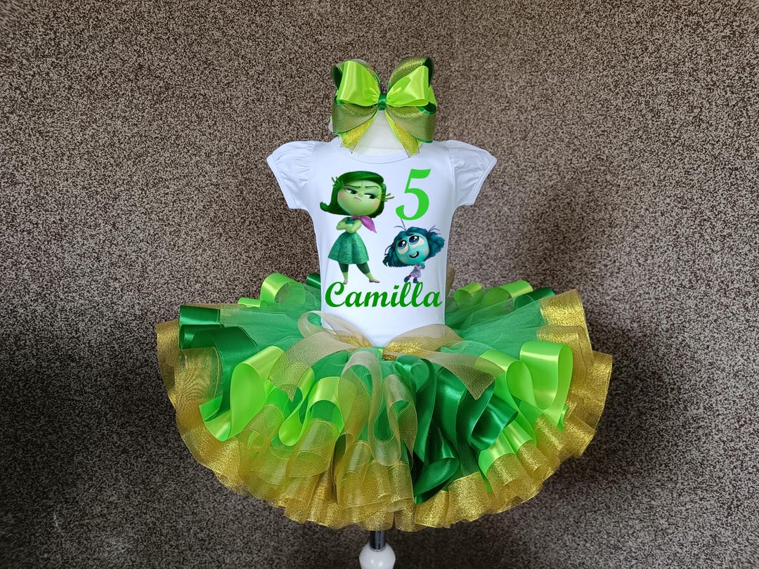 Inside Out Party Birthday Tutu Outfit, Inside Out Disgust and Envy ...