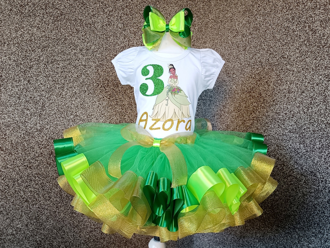 Princess Tiana Party Birthday Tutu Outfit, Personalized Princess and ...