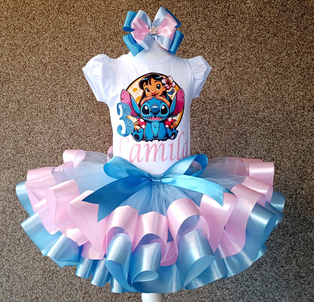 Stitch Birthday Tutu Outfit: Baby Girl Party Costume - Etsy