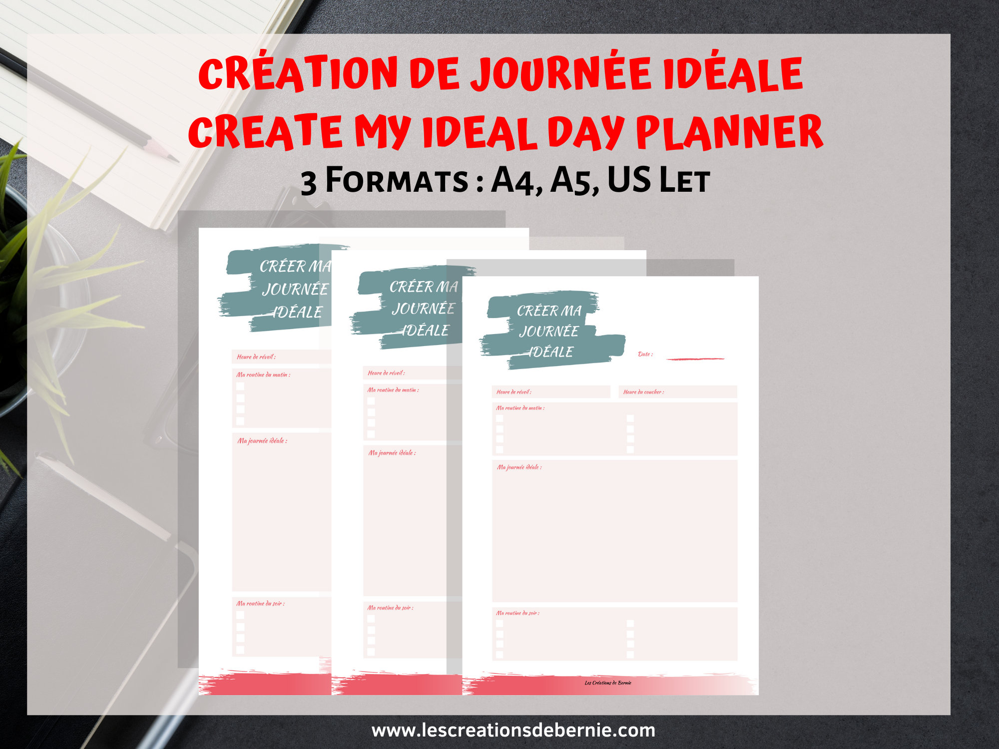 Create Your Ideal Day Planner Perfect Day Worksheet Write Your Day in ...