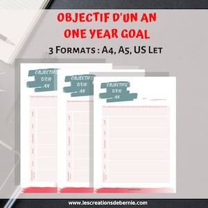 One Year Goal Planner Printable Project Goal Planner Printable Goal ...