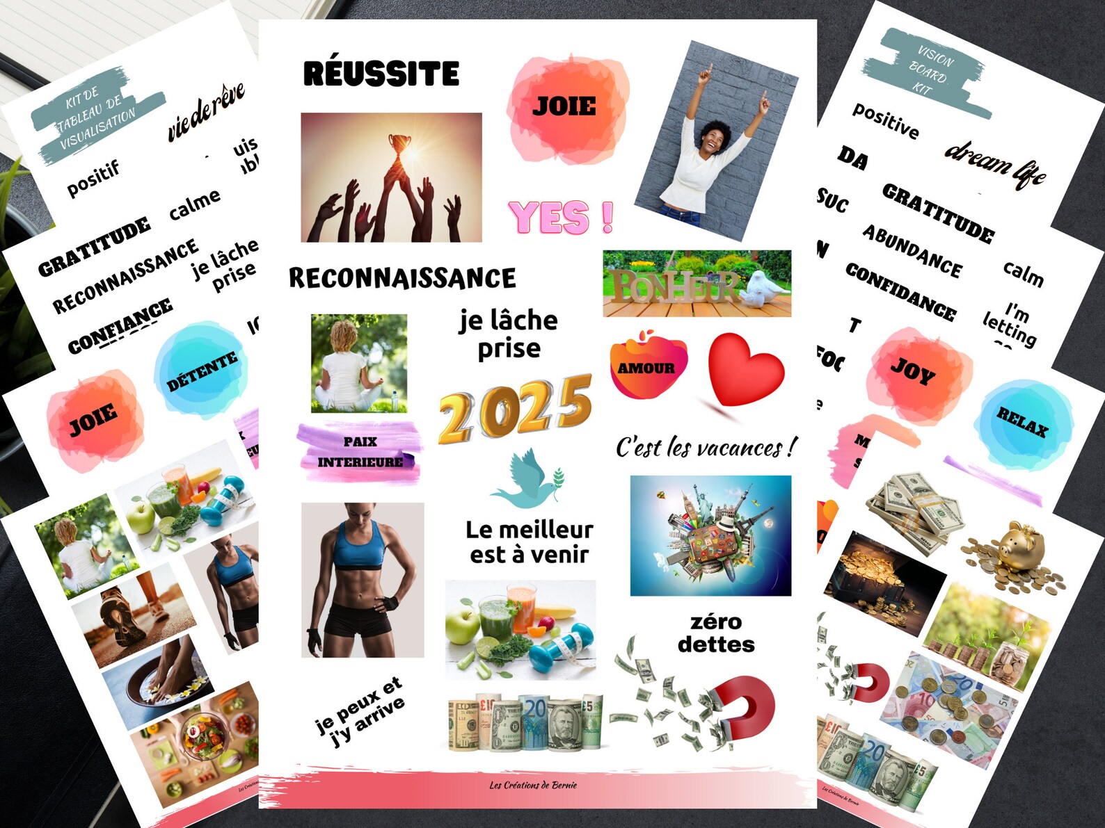 Mini kit de tableau de visualisation 2024-2025 loi de l'attraction ...
