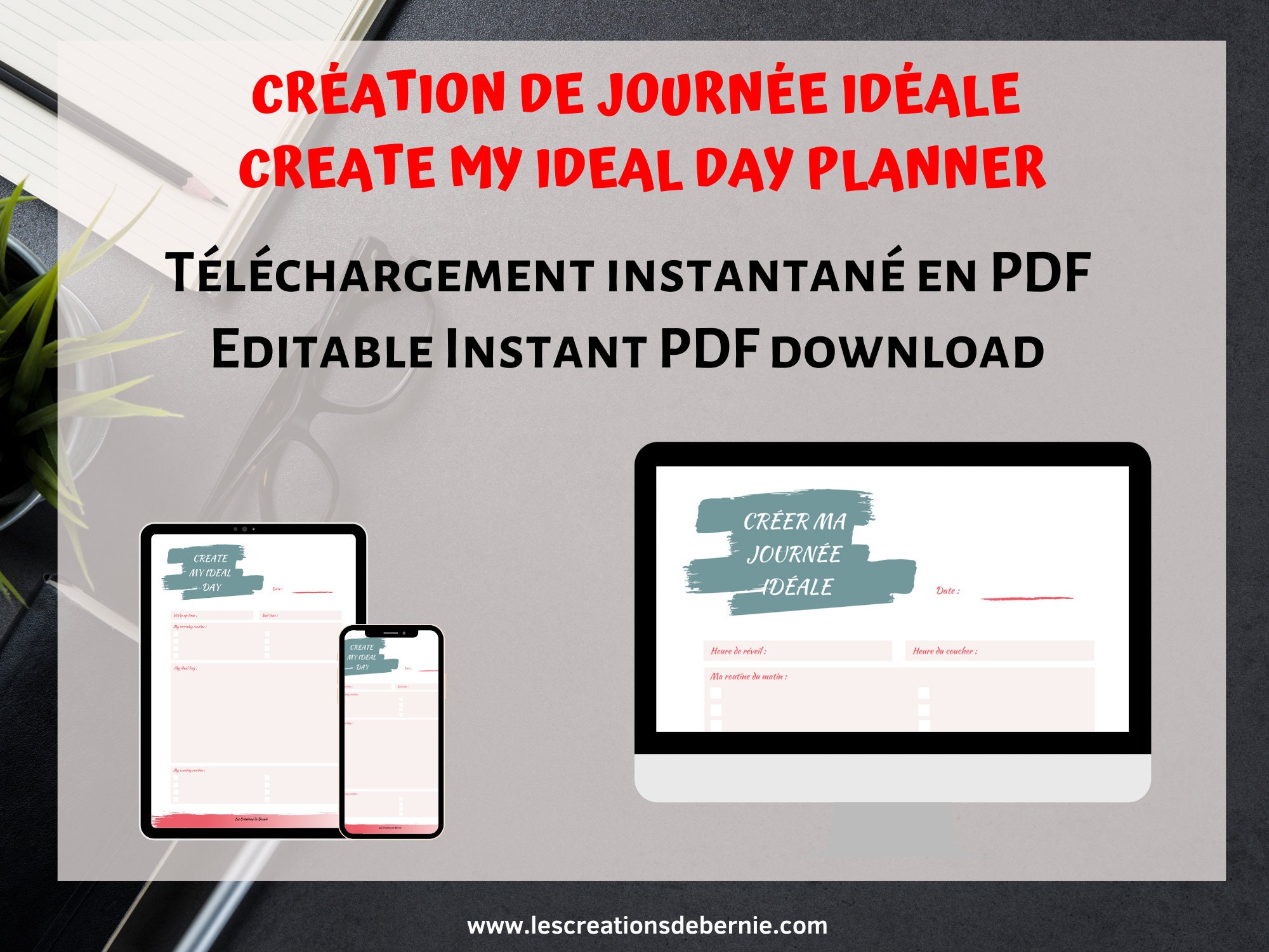 Create Your Ideal Day Planner Perfect Day Worksheet Write Your Day in ...
