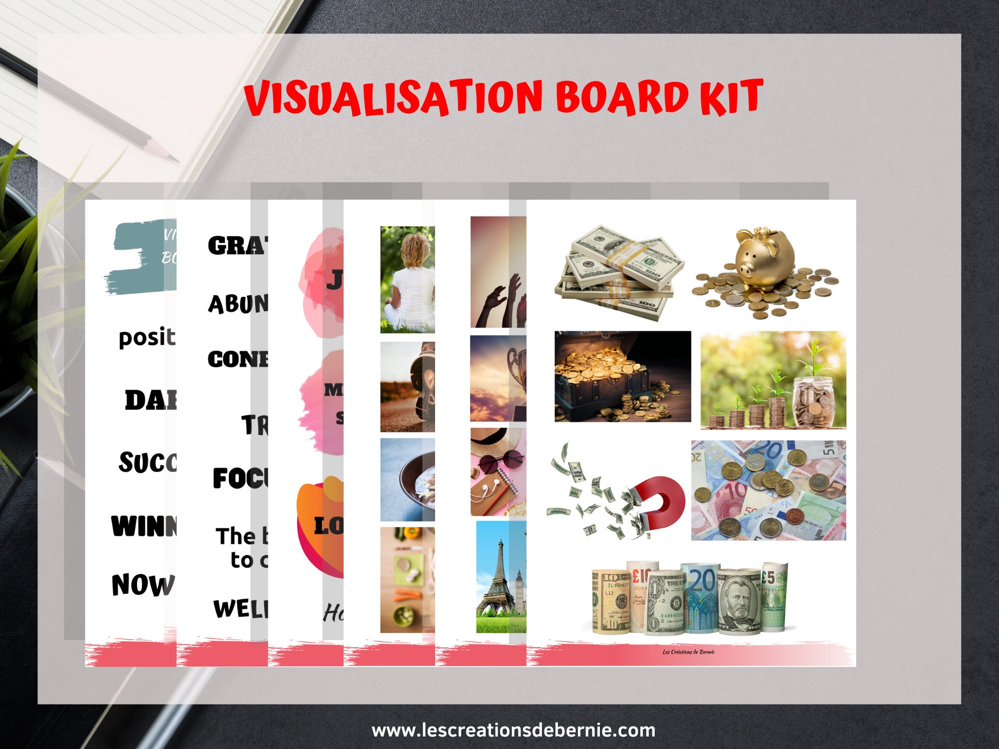 Law of Attraction Mini Vision Board Kit 2023 Dream Board Kit ...