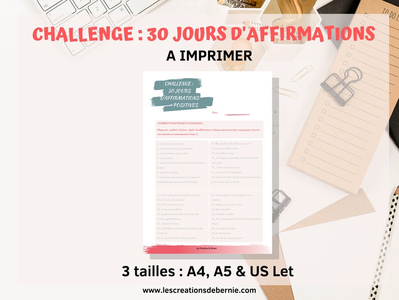 Positive Affirmations 30 Days Challenge Bullet Journal Affirmation ...