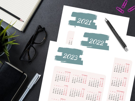 2022 Calendar 2021 2022 & 2023 Calendar Bundle 2022 Digital | Etsy