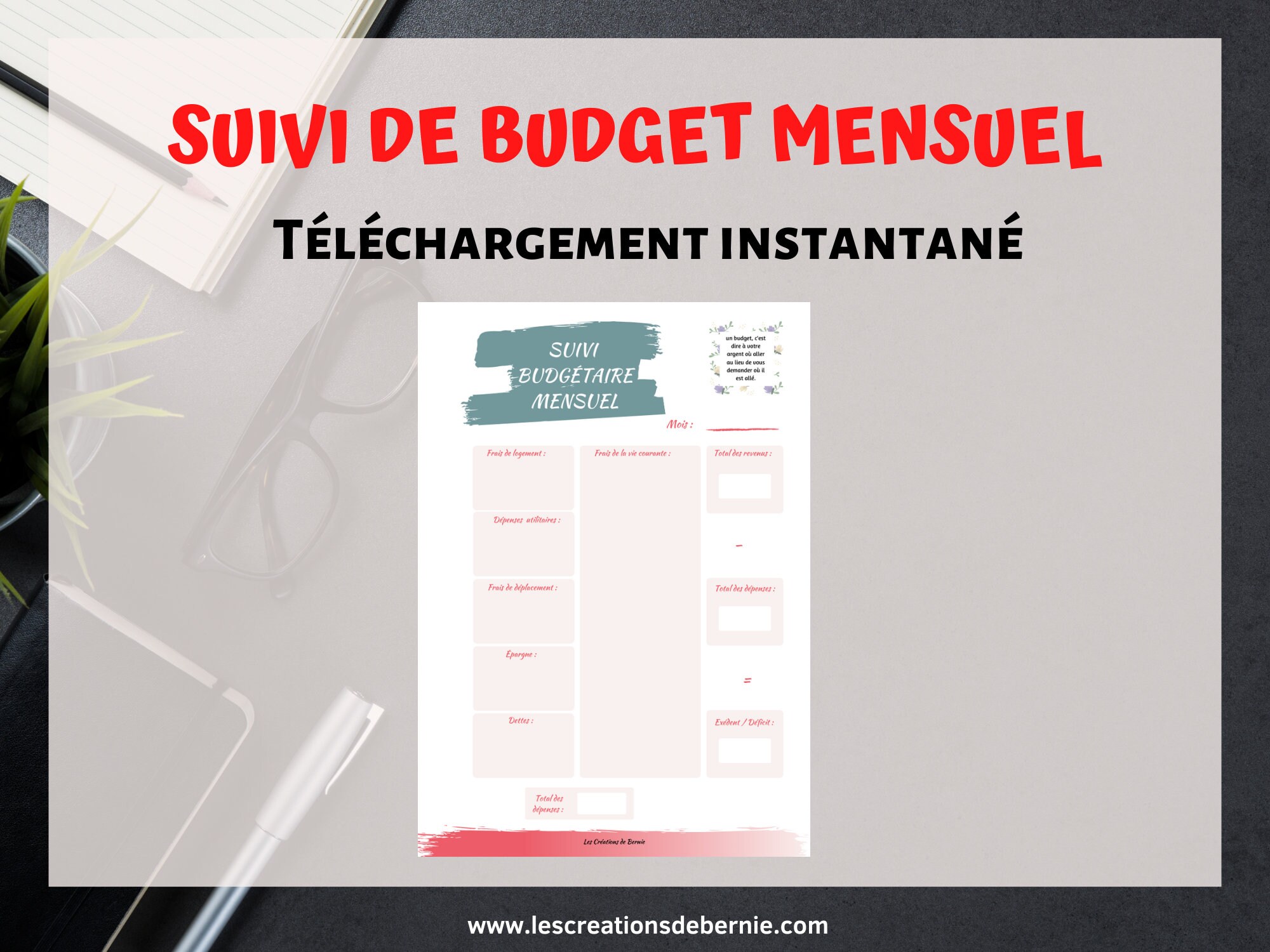 Monthly Budget Planner Printable Finance Tracker Money Planner - Etsy
