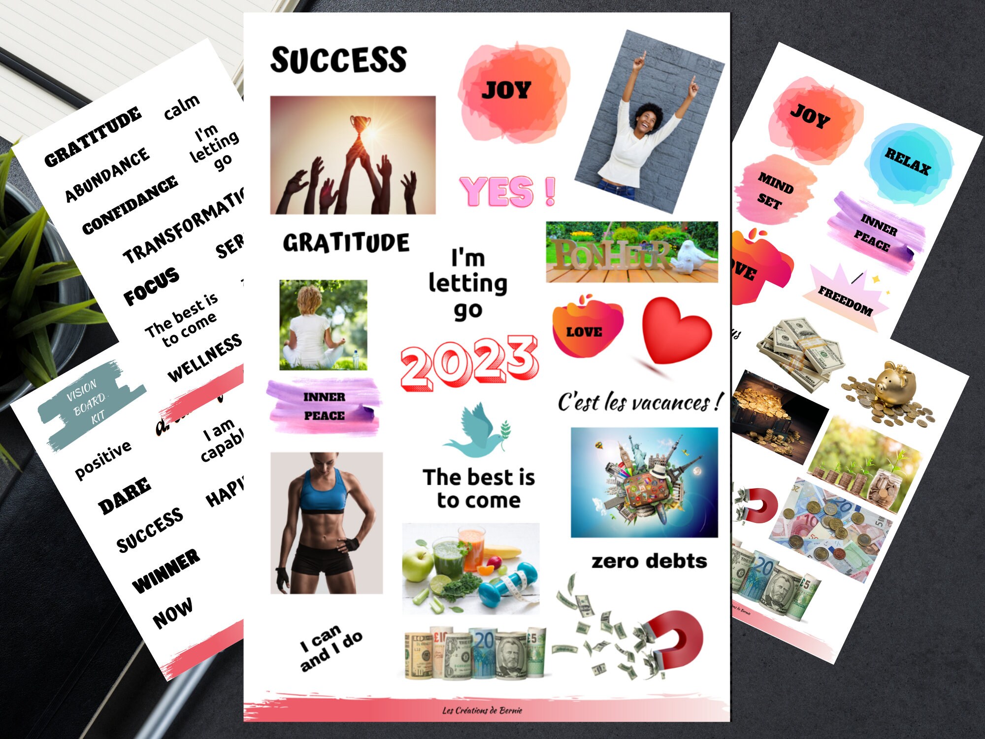 Law of Attraction Mini Vision Board Kit 2023 Dream Board Kit ...