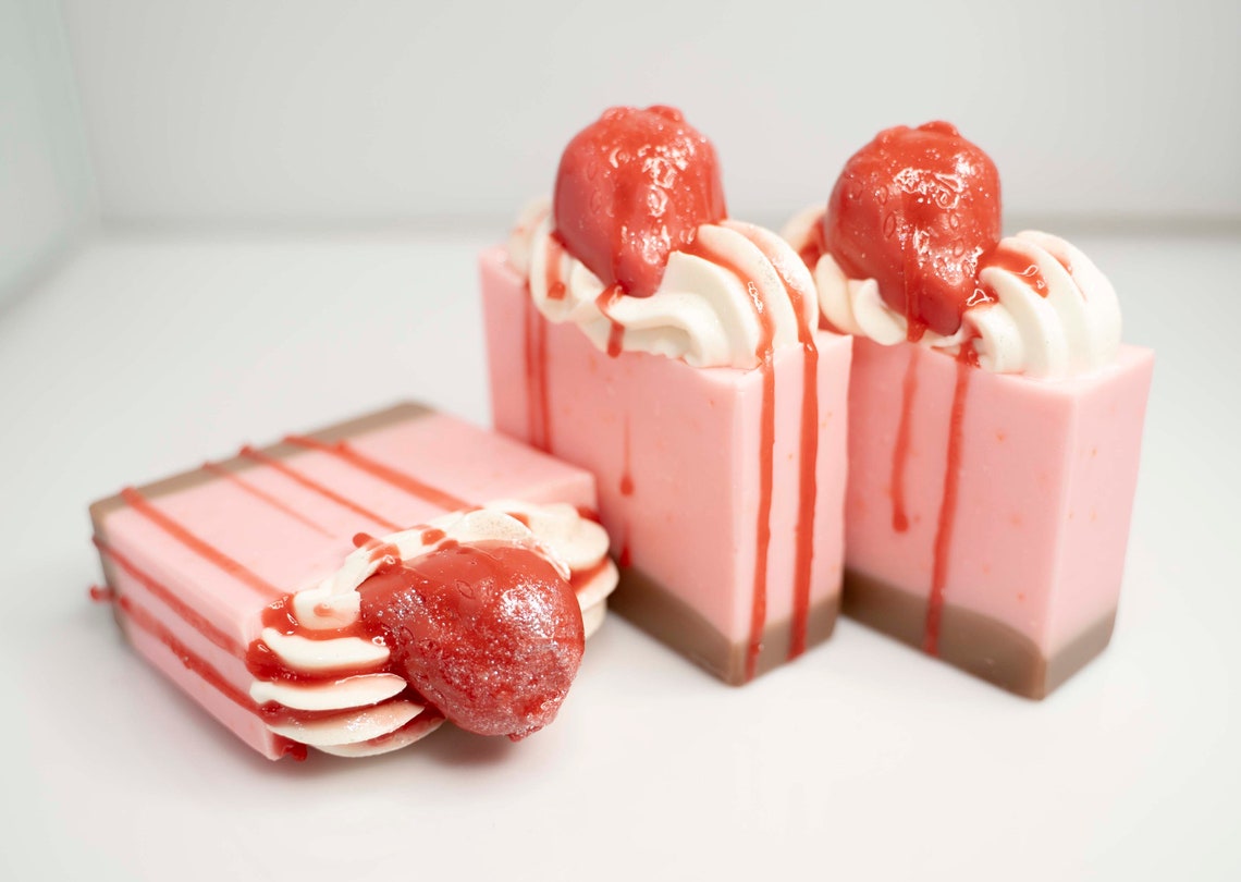 Strawberry Cake Soap Bar | Etsy