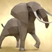 African Elephant, Papercraft, Pepakura, Lowpoly, Low Polygon, 3D ...
