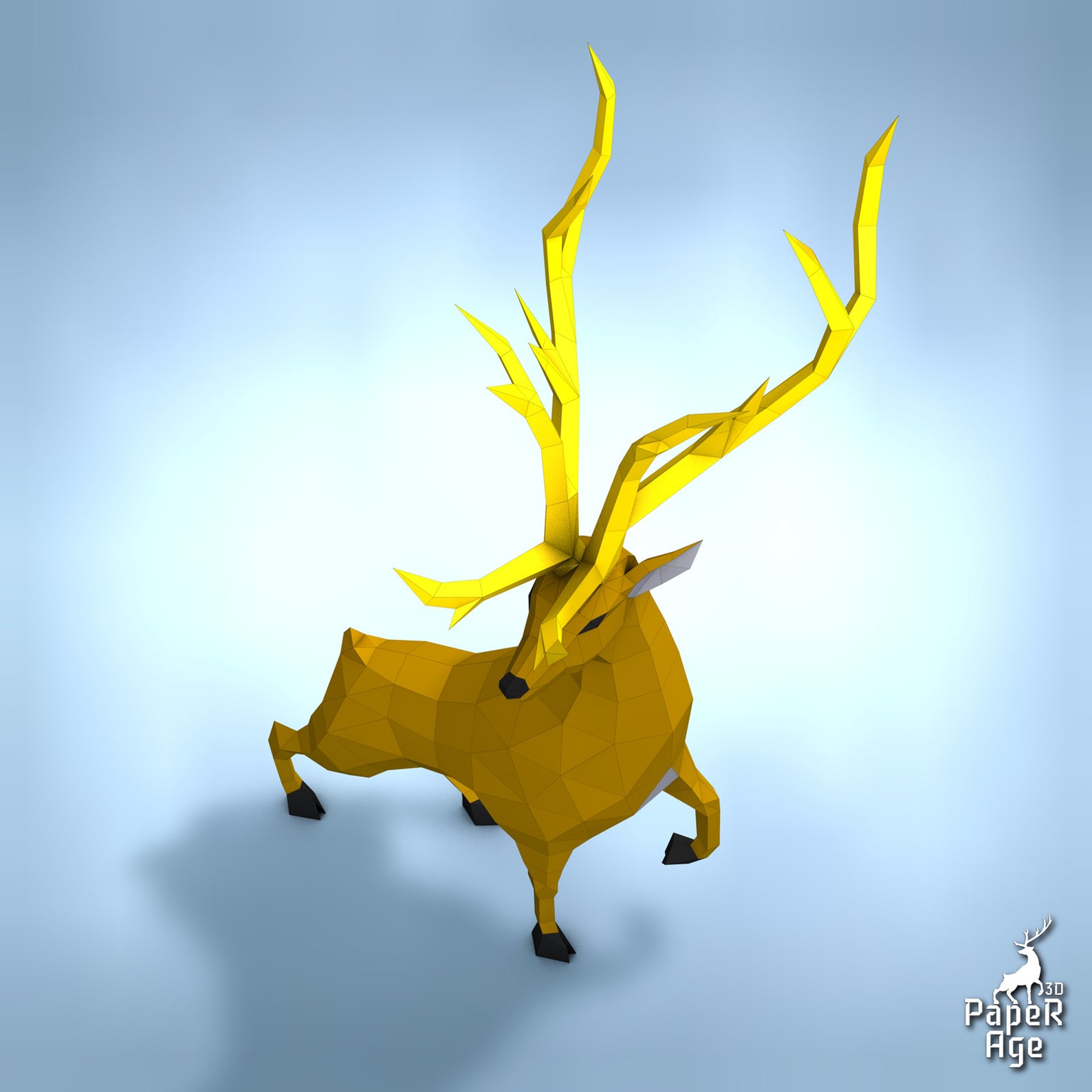 Royal Deer Papercraft Pepakura Lowpoly Low Polygon 3D - Etsy Italia