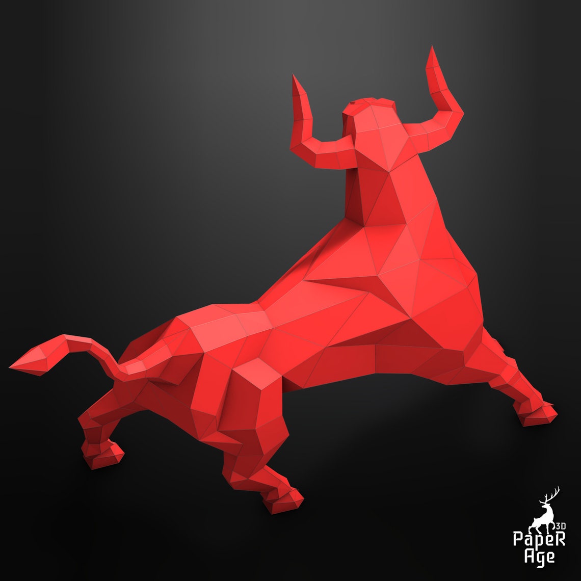 Bull Papercraft Pepakura Lowpoly Hard style Low Polygon - Etsy France