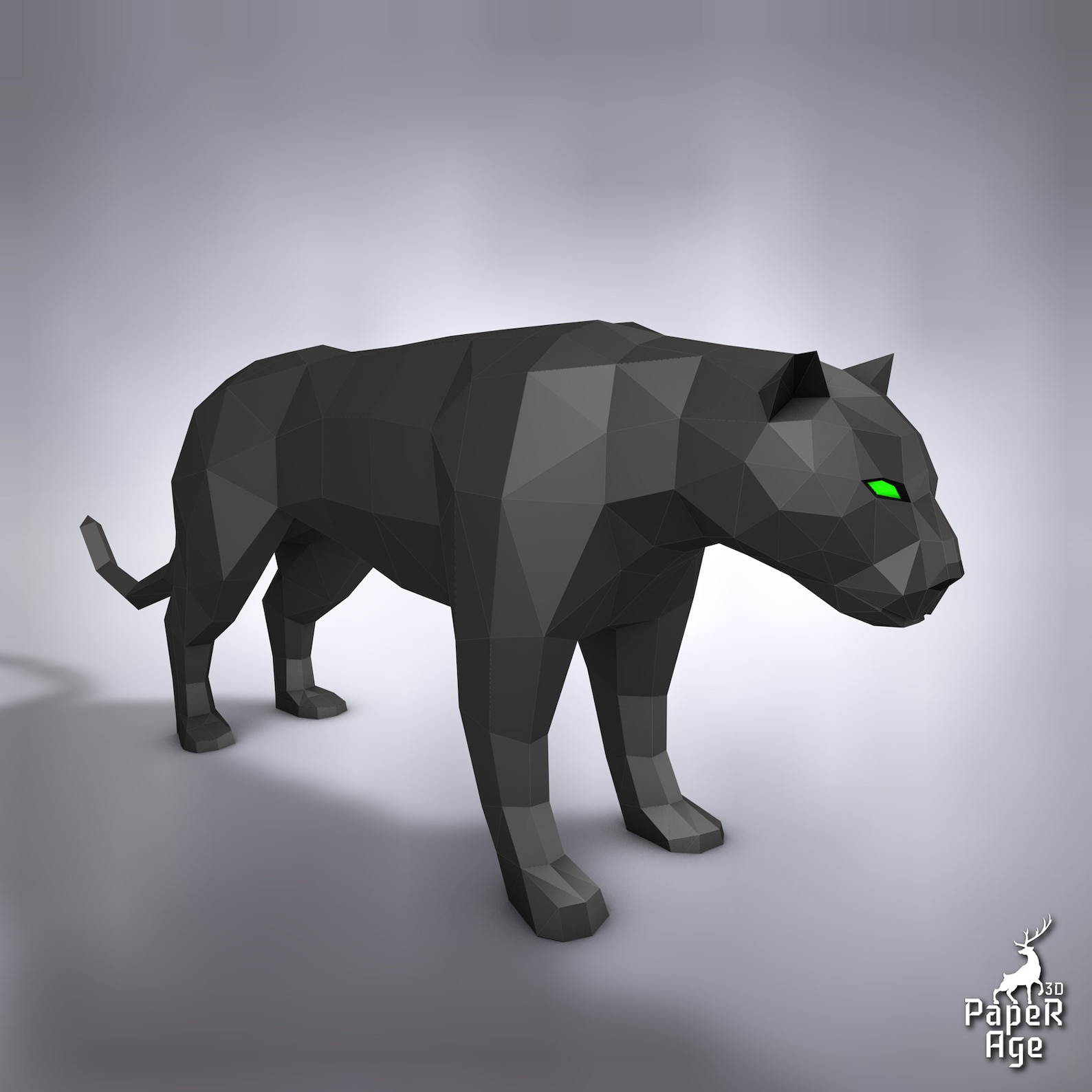 Black Panther Papercraft Pepakura Lowpoly Low Polygon 3D - Etsy