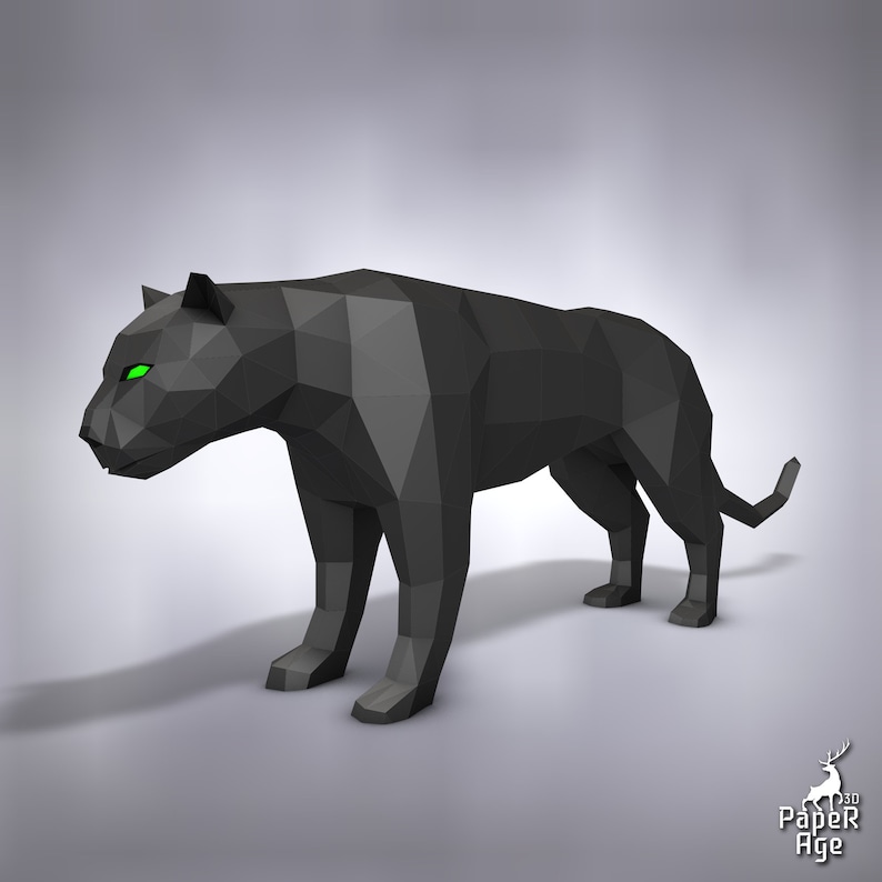 Black Panther Papercraft Pepakura Lowpoly Low Polygon 3D - Etsy Sweden