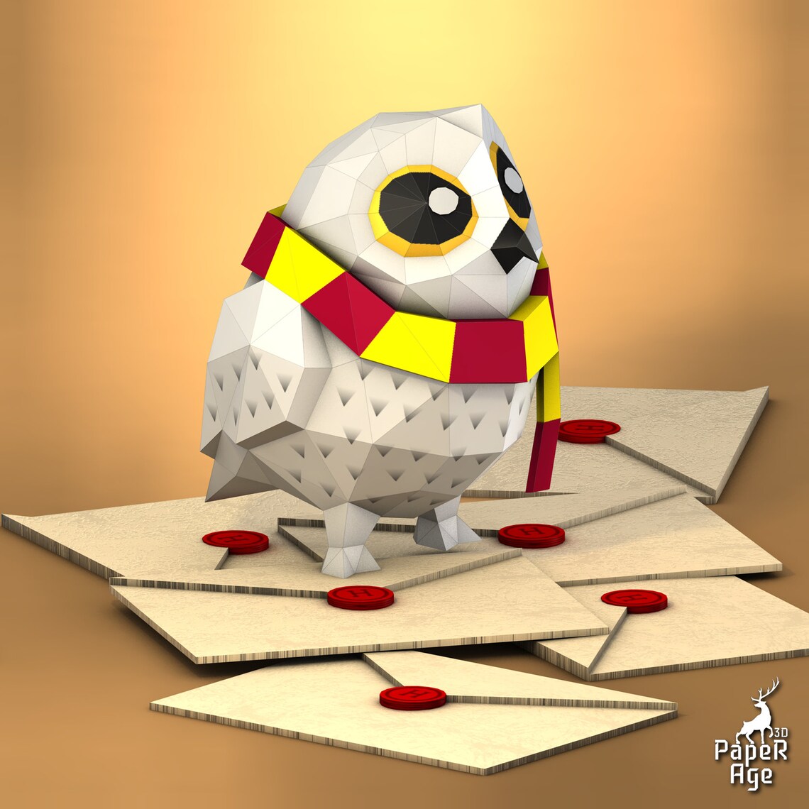 Snow Owl Little owl Papercraft Pepakura New Year Lowpoly - Etsy México