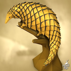 Pangolin, Lizard, Papercraft, Pangolin, Pepakura, Lowpoly, Low Polygon ...