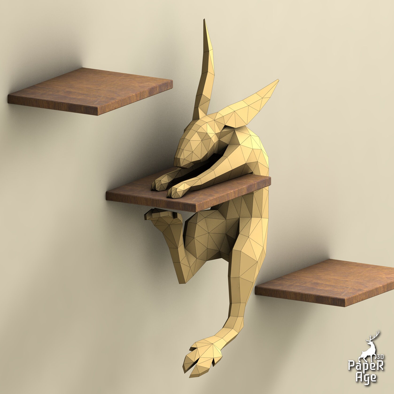 Rabbit Easter Bunny Papercraft Pepakura Lowpoly Low - Etsy