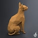 Cat, Sphinx Cat, Sphinx Cat, Papercraft, Pepakura, Lowpoly, Low Polygon ...