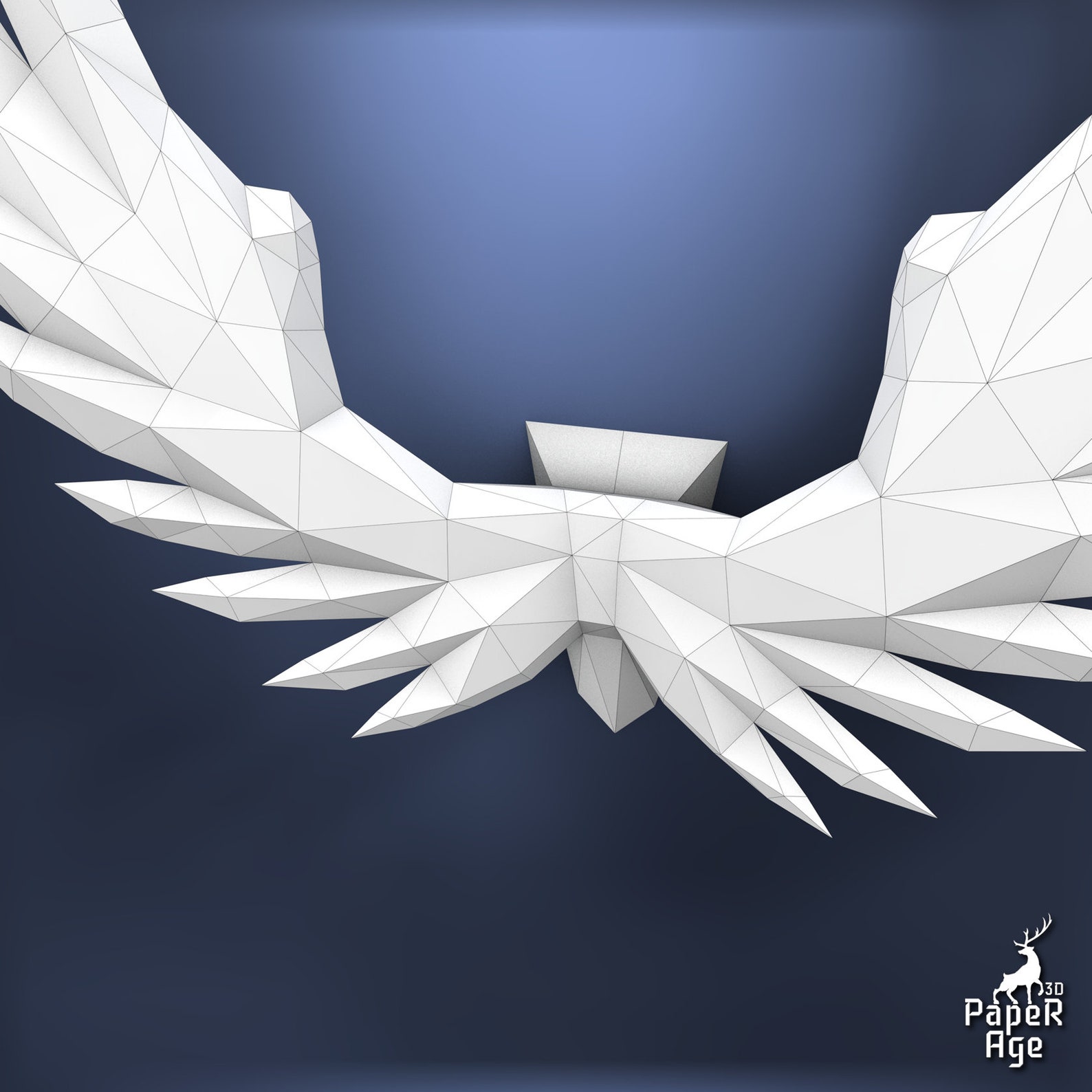 Ali d'angelo, Papercraft, Pepakura, Lowpoly, Low Polygon, Papercraft 3D ...
