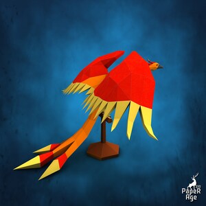 Phoenix, Papercraft, Pepakura, Lowpoly, Low Polygon, 3D Papercraft ...