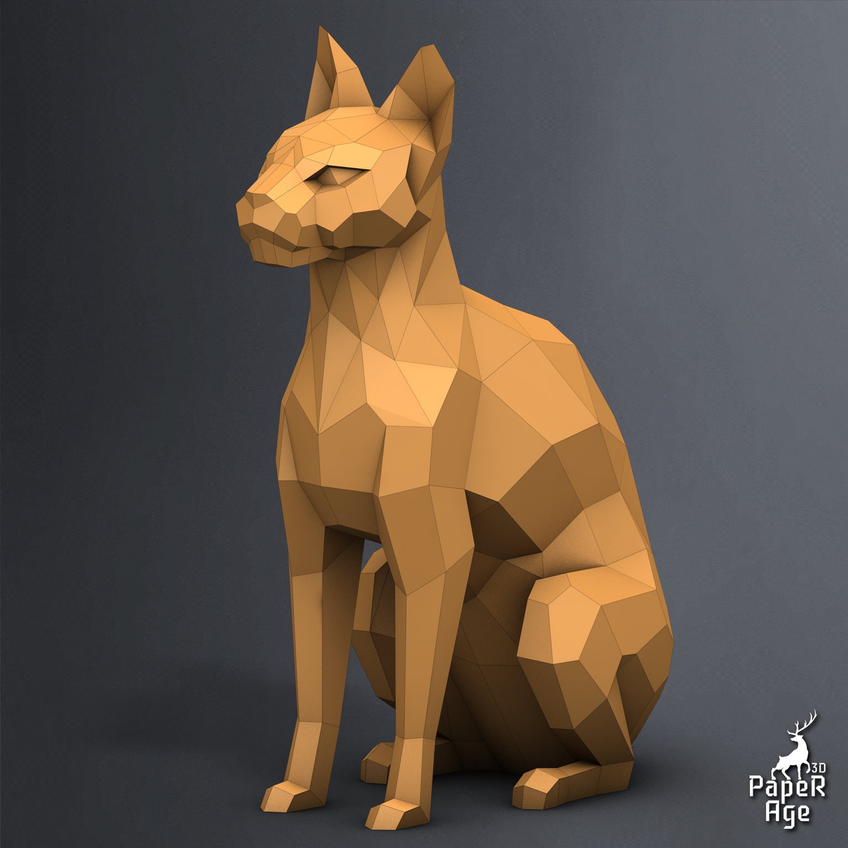 Cat Sphinx Cat Кот сфинкс Papercraft Pepakura Lowpoly - Etsy
