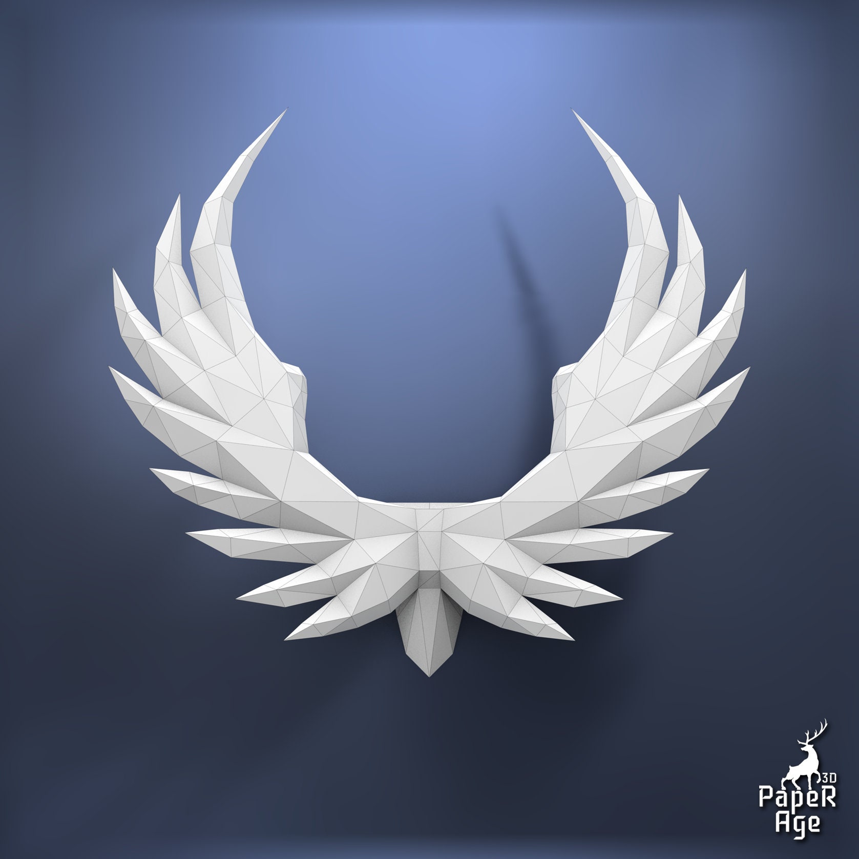 Wings of angel Papercraft Pepakura Lowpoly Low Polygon 3D - Etsy México