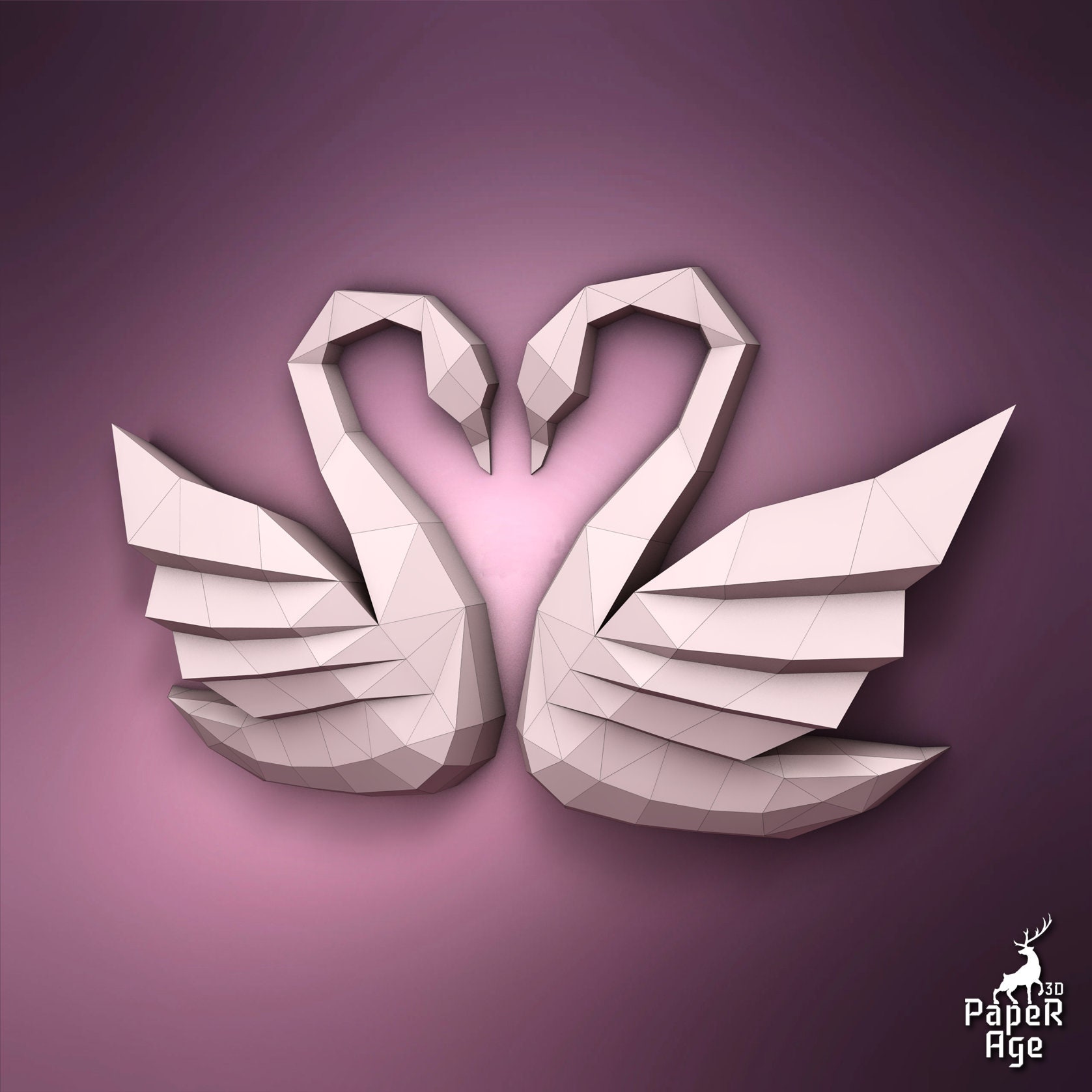 Swan Papercraft Pepakura Lowpoly Low Polygon 3D | Etsy