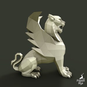 Griffin, Gryphon, Griffon, Papercraft, Pepakura, Lowpoly, Low Polygon ...