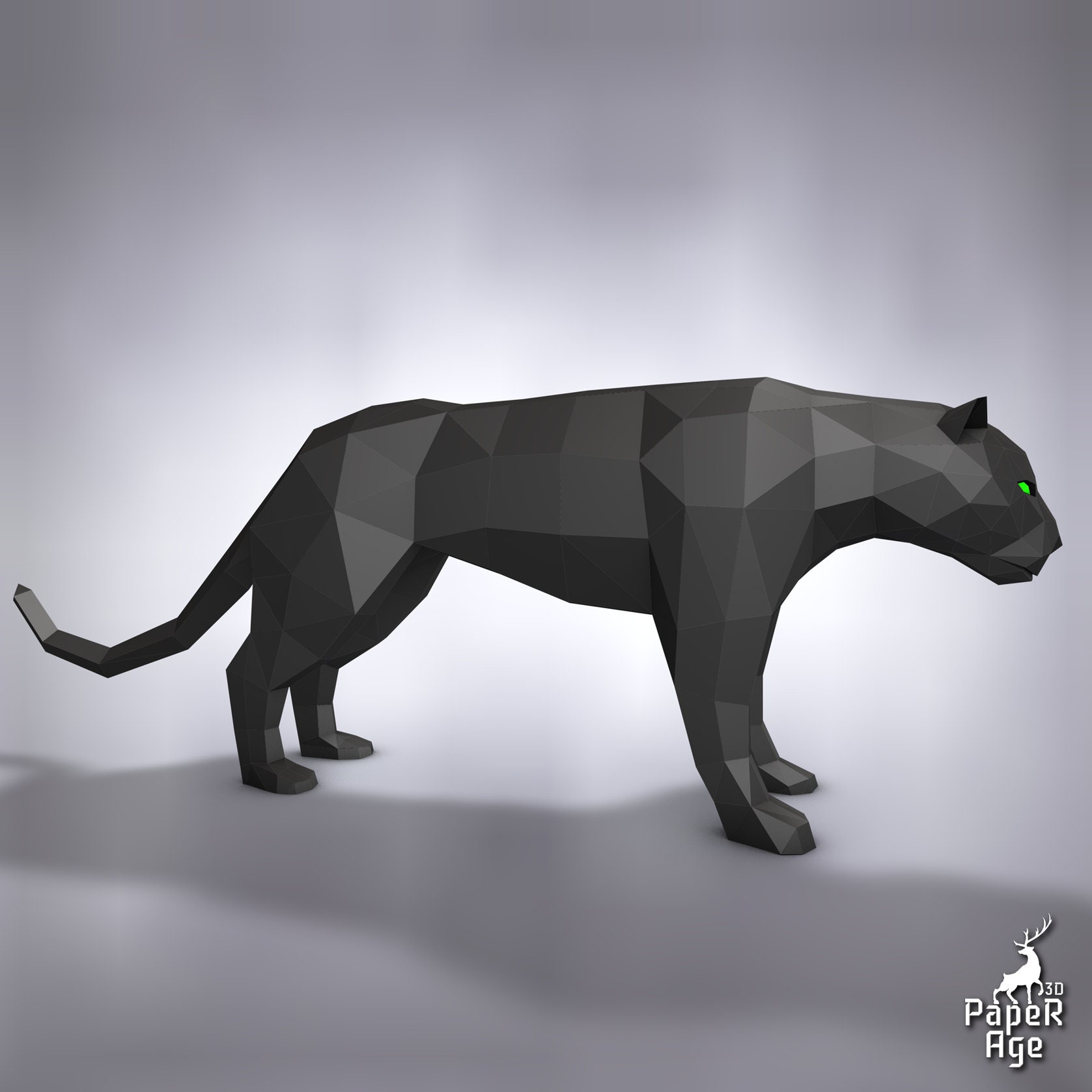 Black Panther Papercraft Pepakura Lowpoly Low Polygon 3D | Etsy