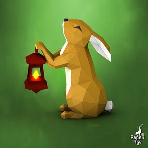 Rabbit, Easter Bunny, Bunny, Papercraft, Pepakura, Lowpoly, Low Polygon ...