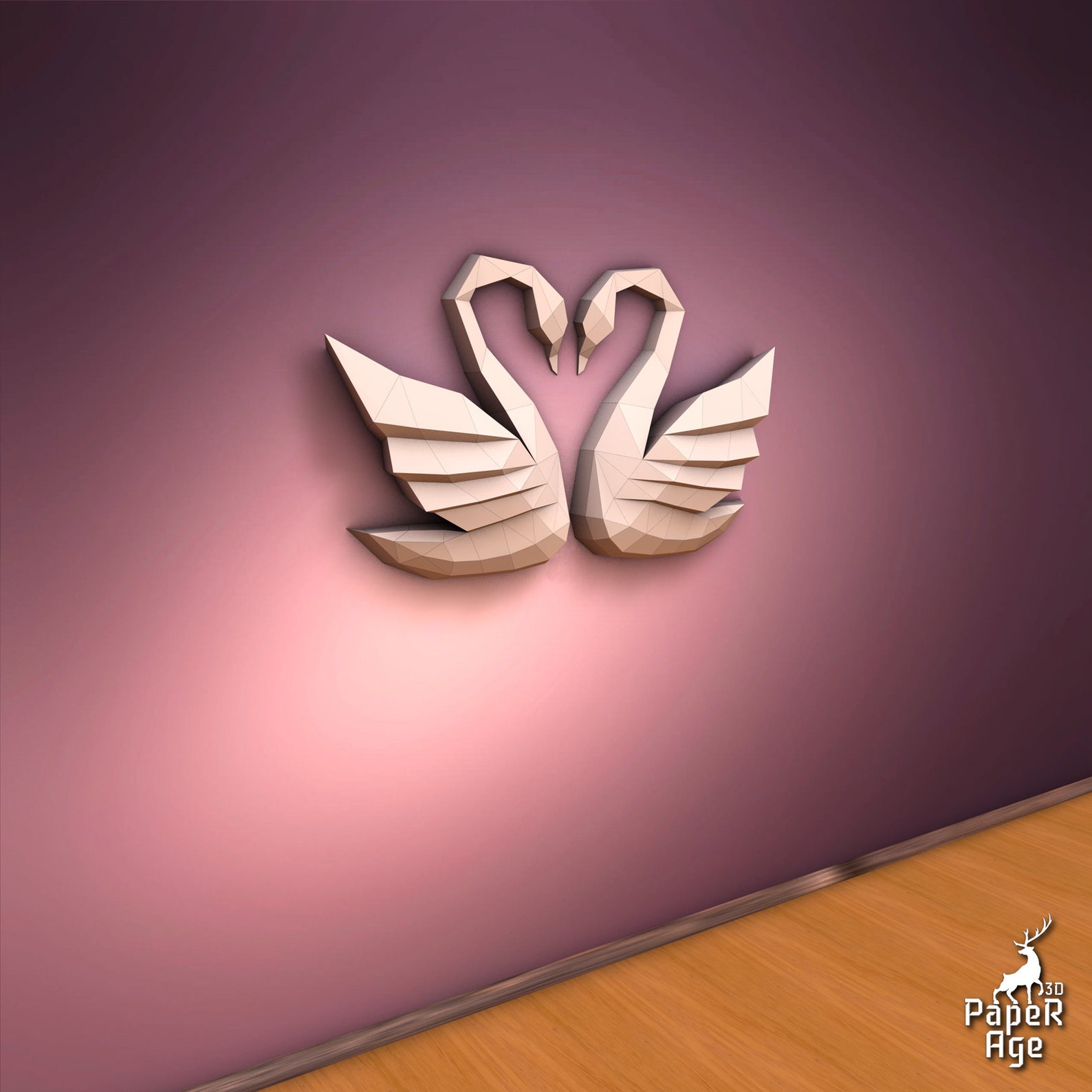 Swan Papercraft Pepakura Lowpoly Low Polygon 3D | Etsy