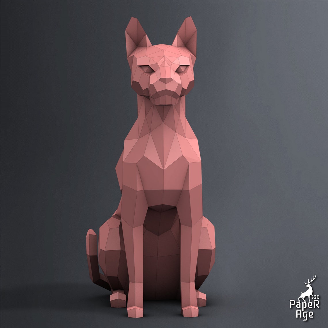 Cat Sphinx Cat Кот сфинкс Papercraft Pepakura Lowpoly - Etsy