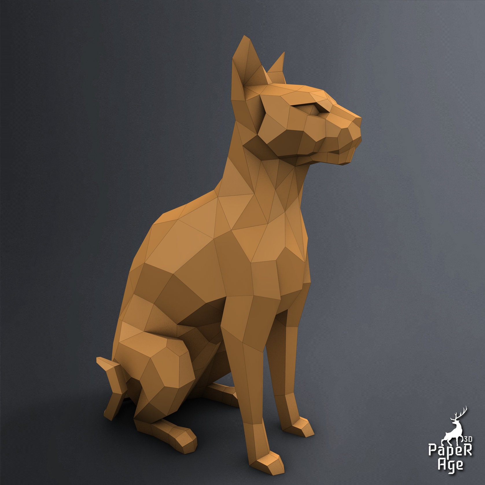 Cat Sphinx Cat Кот сфинкс Papercraft Pepakura Lowpoly - Etsy