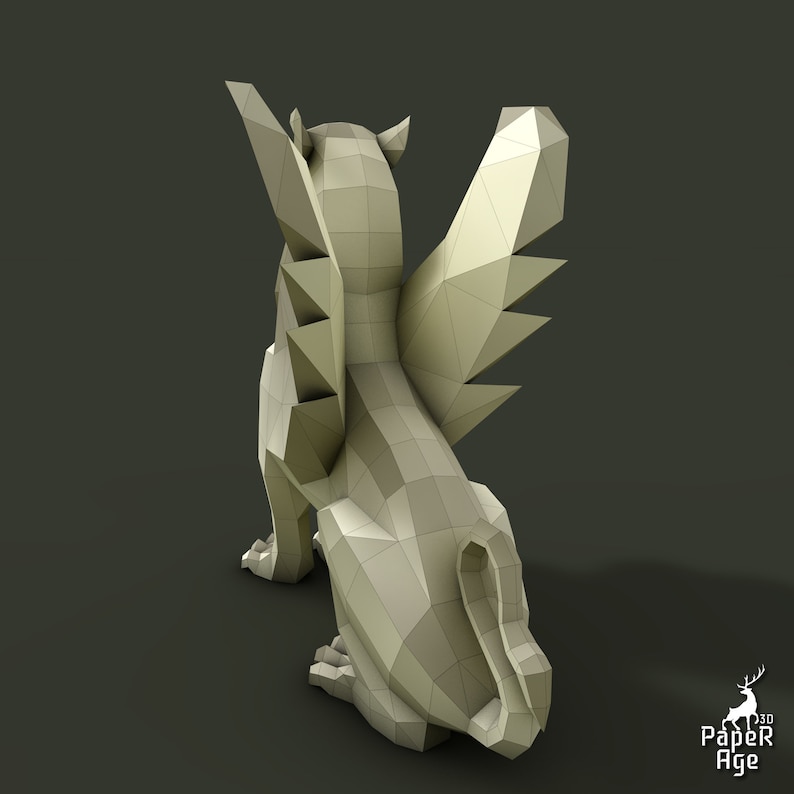 Griffin Gryphon Griffon Papercraft Pepakura Lowpoly Low | Etsy Israel