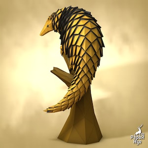 Pangolin, Lizard, Papercraft, Pangolin, Pepakura, Lowpoly, Low Polygon ...