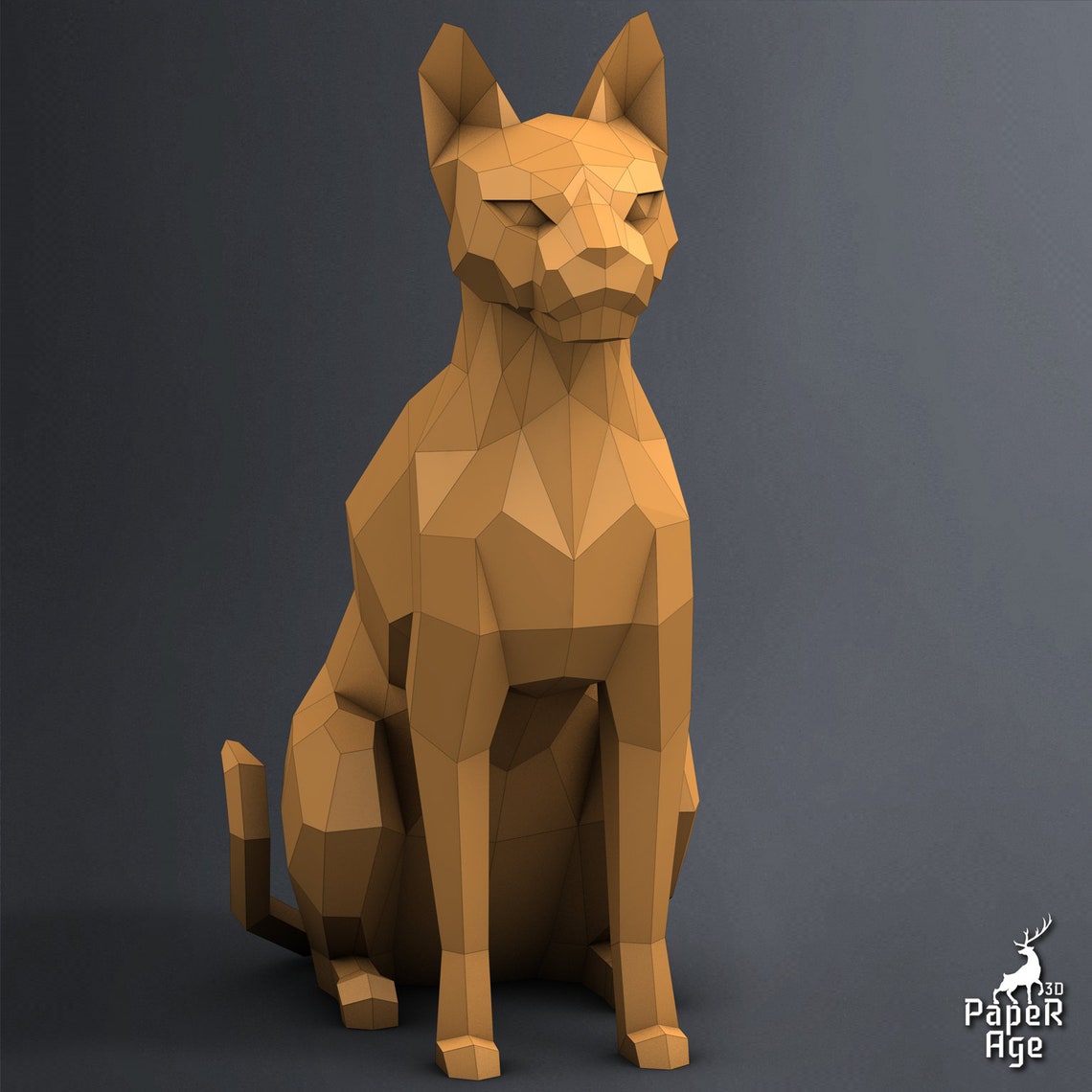 Cat Sphinx Cat Кот сфинкс Papercraft Pepakura Lowpoly - Etsy